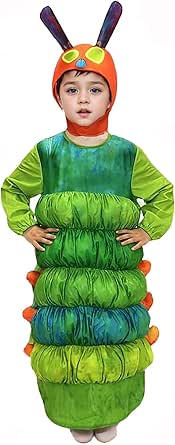 Amazon.com: Green Cartoon Caterpillar Dress Cute Insect Onesie ...