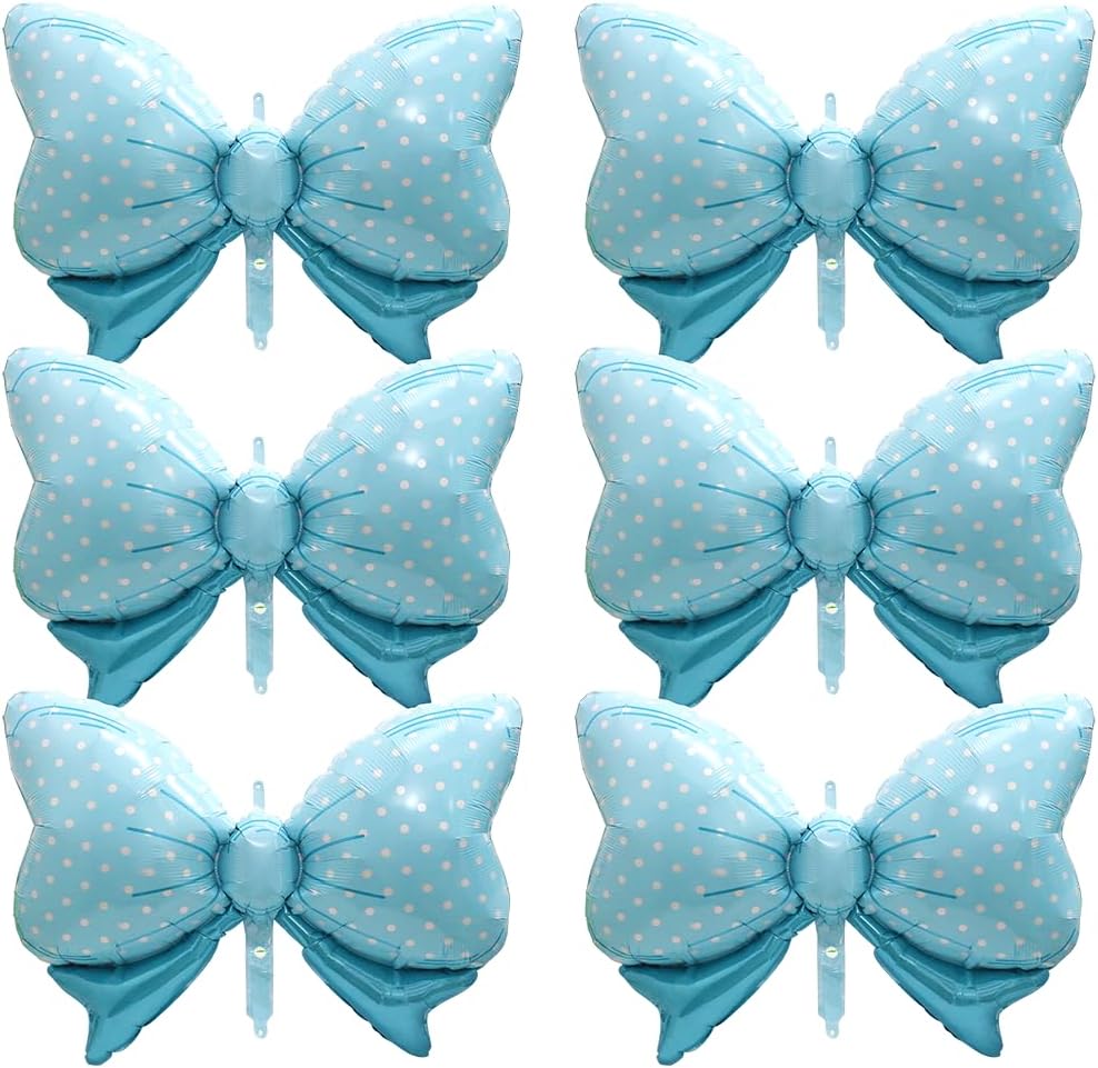 Amazon.com: Cute Blue Polka Dot Bow Tie Balloon Bowknot Balloon Mouse ...