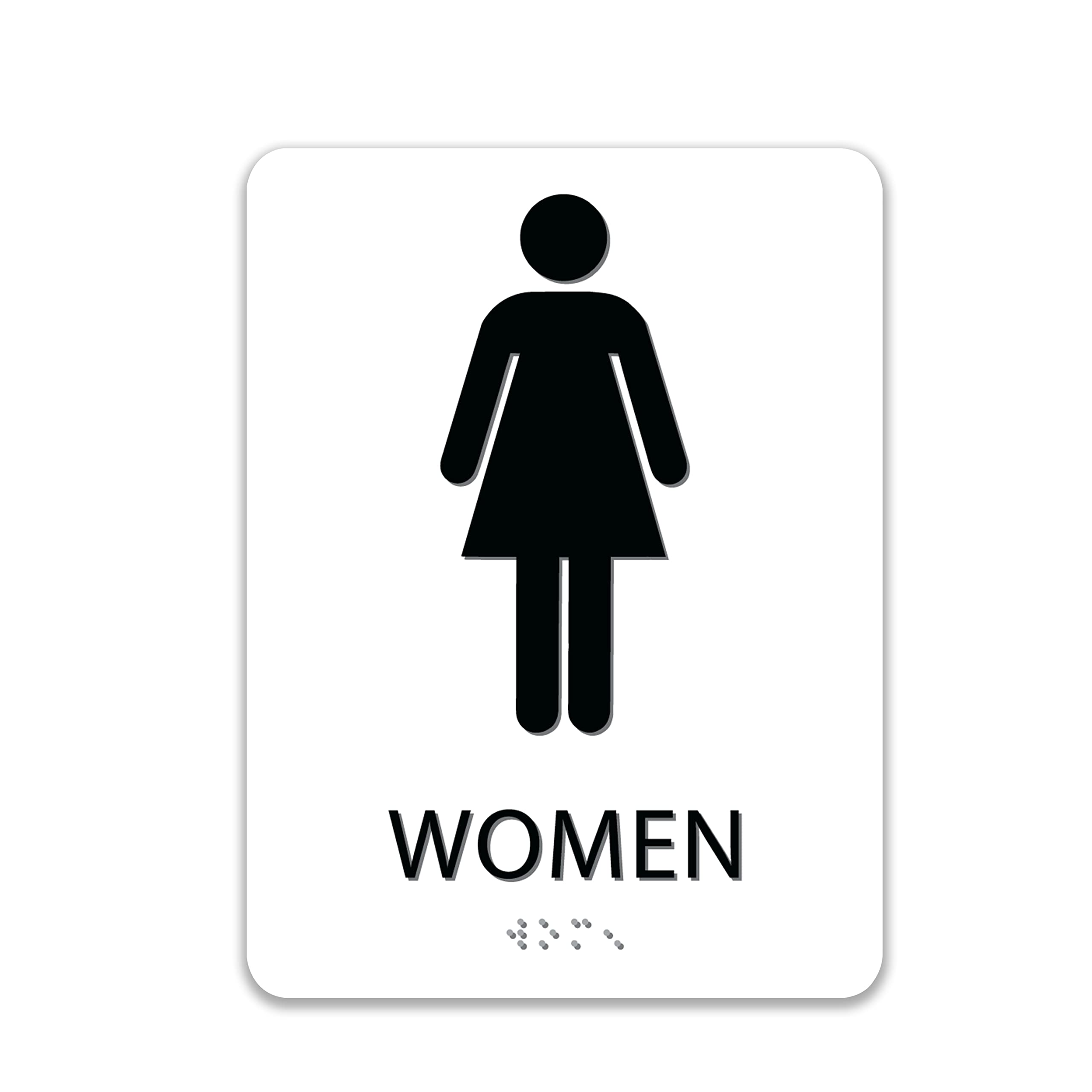 Womens Restroom Sign With Arrow