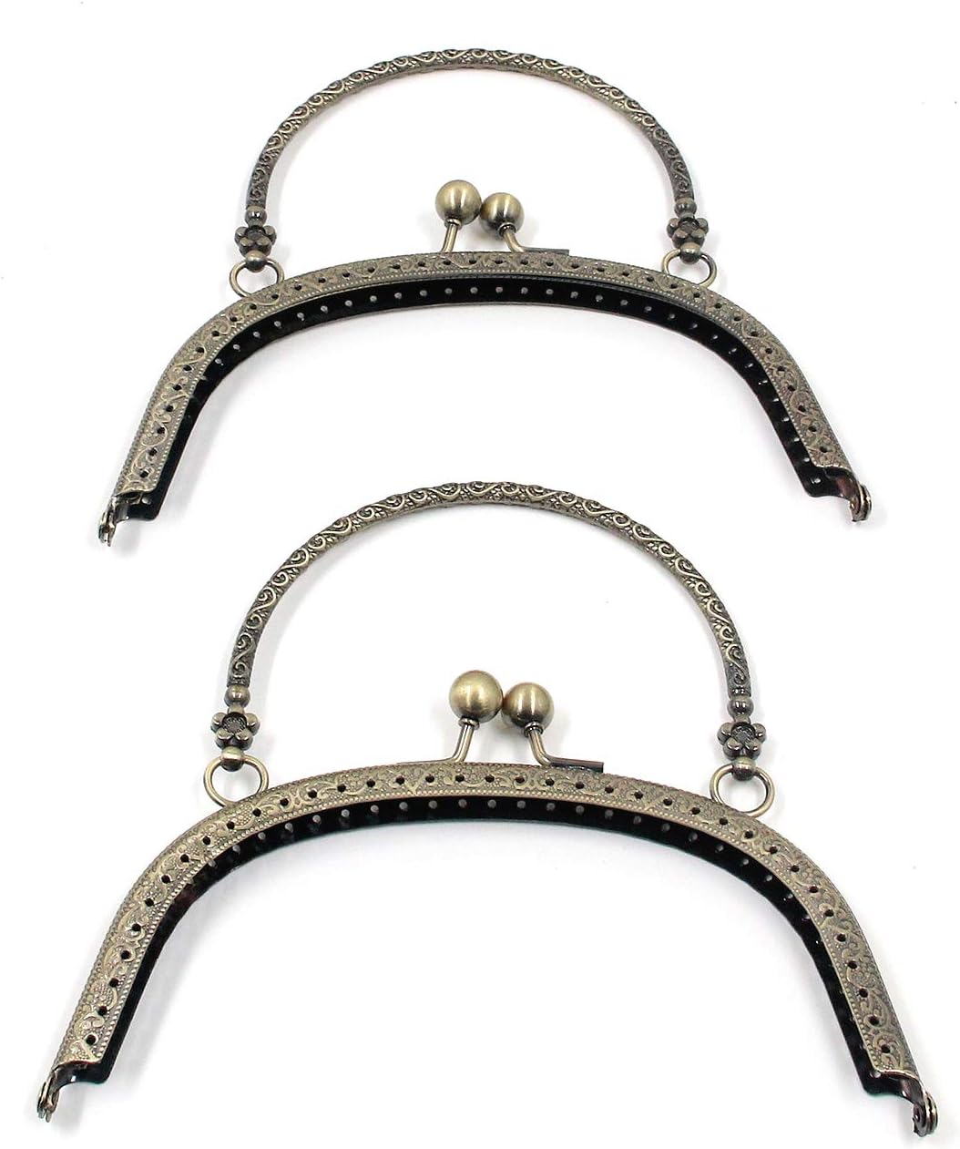 Amazon.com: T Tulead Metal Purse Handle Bronze Frame Kiss Clasp Retro ...