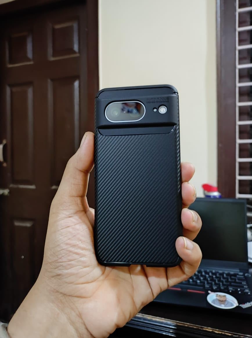 TheGiftKart Rugged Carbon Fibre Armor Back Cover Case for Google Pixel 8 | Shockproof ...