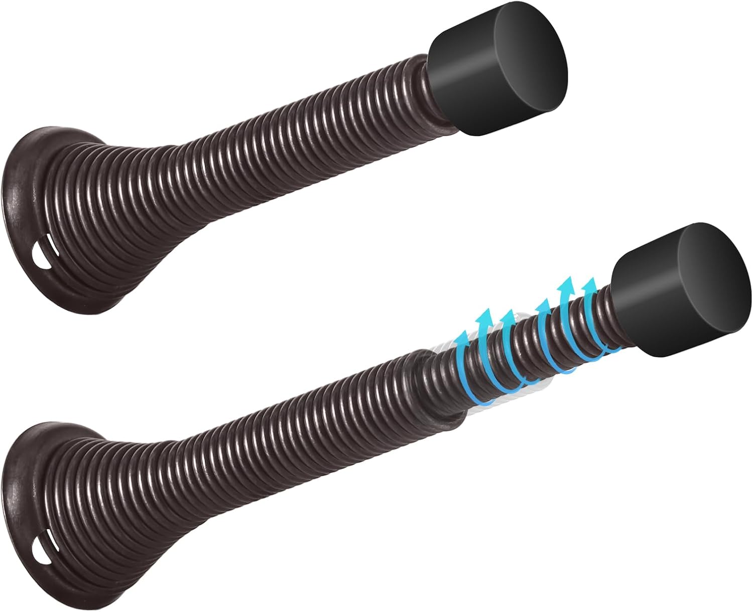 Amazon.com: HOMOTEK 2 Pack Telescoping Spring Door Stoppers, Extended ...