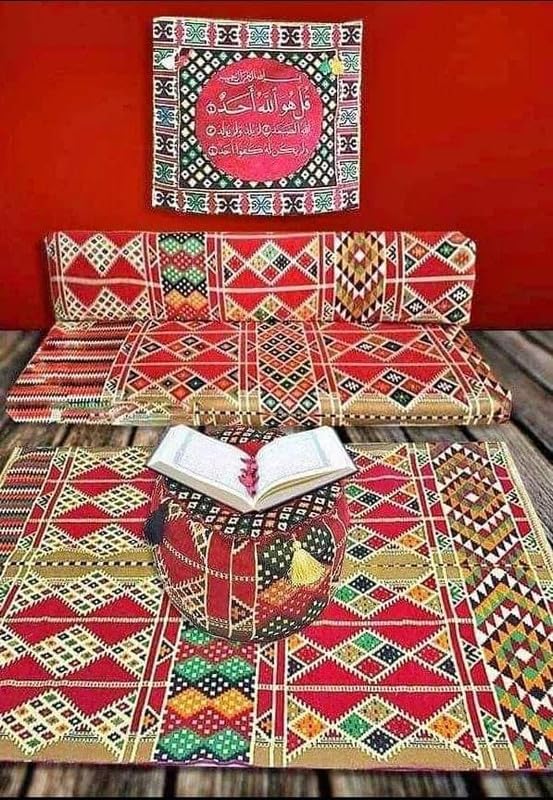 Arabian House Albayt Al Qadah Set 2m * 60cm Arabic Kilim 145cm*2m Hand ...