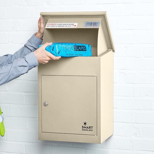 Smart Parcel Box - Wall Mounted Parcel Box Outdoor, Secure Cream ...