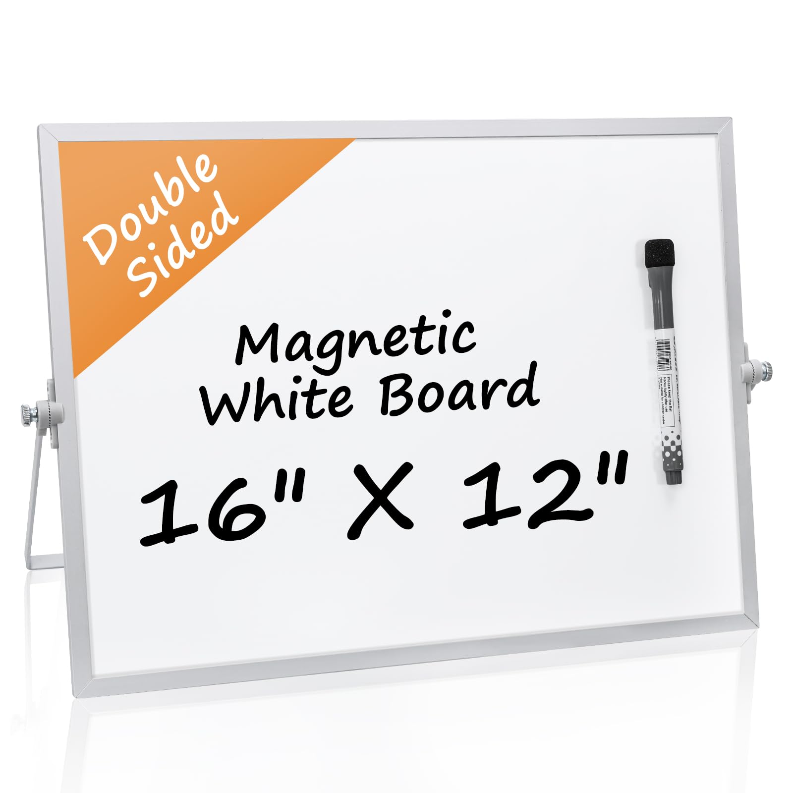 Snapklik.com : Dry Erase Magnetic White Board, 16" X 12",Double-Sided ...