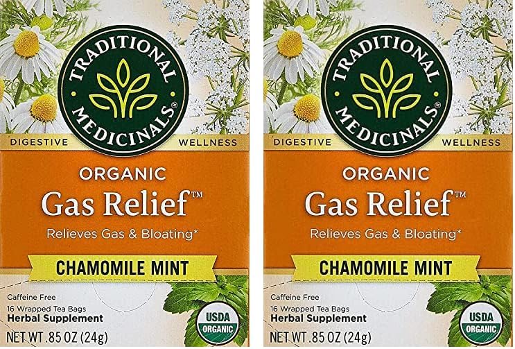 Amazon.com: Traditional Medicinals, Tea Organic Gas Relief, 16 Bags ...