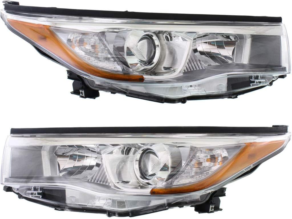 Amazon.com: For 2014 2015 2016 Toyota Highlander Headlight Assembly ...