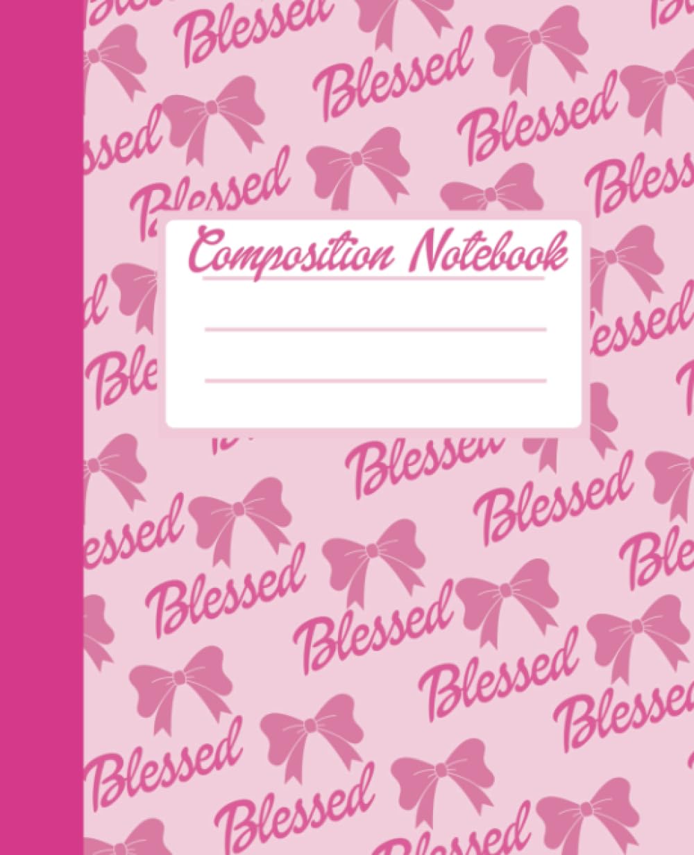 Pink Composition Notebook: with 1 To do List | Note space | 7.5" x 9.25 ...