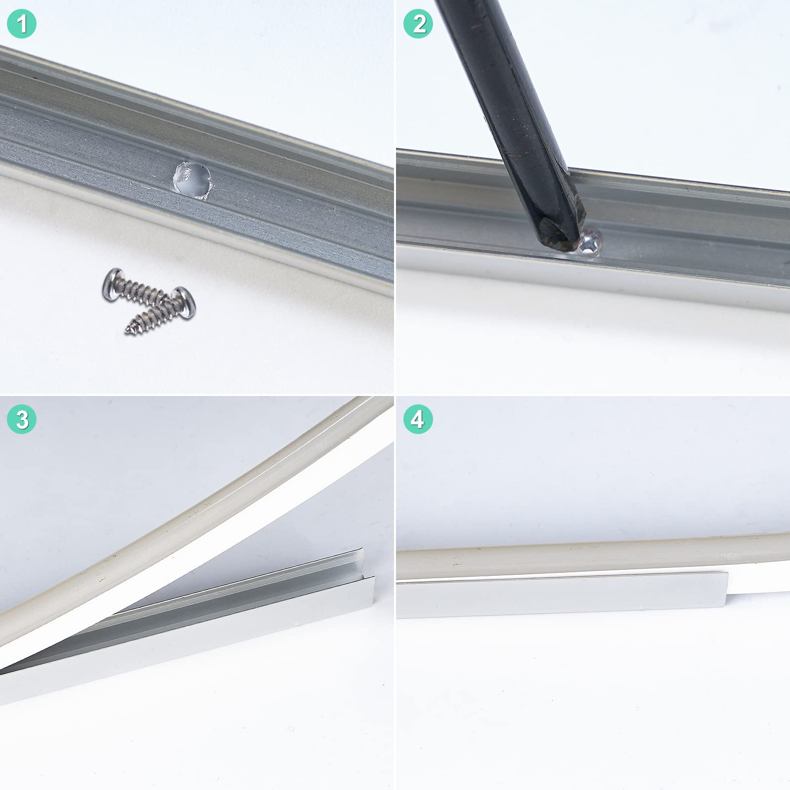 Snapklik.com : 10 Pack Neon Rope Light Aluminum Channels, U-Shape Track ...