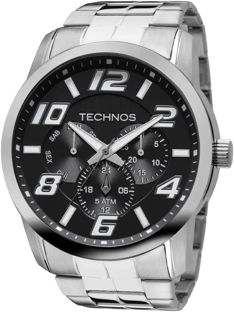 Relógio Technos Masculino Racer Prata - 2115MXL/1K | Amazon.com.br