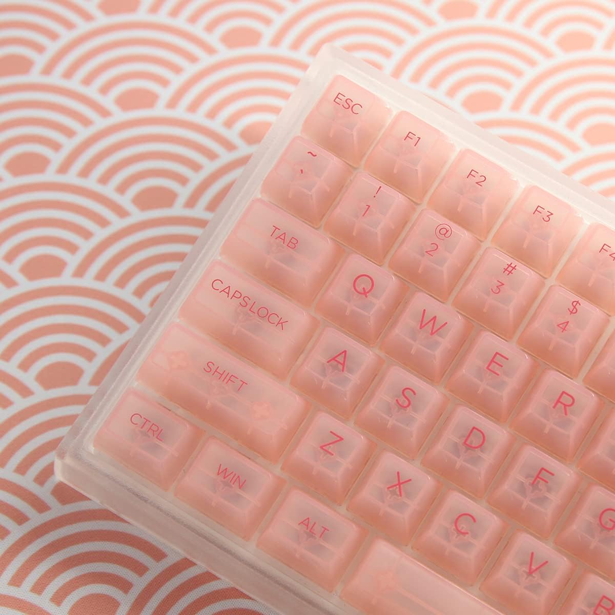 Amazon.co.jp: YUNZII AKKO Clear Key Cap Set for Gaming Mechanical ...