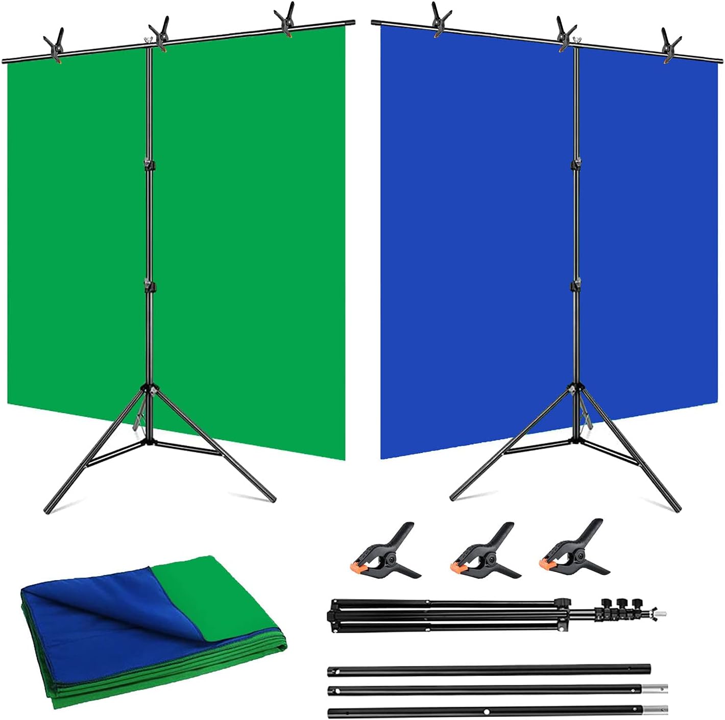 YISITONG Green Screen Backdrop with Stand - Adjustable T-Shape Stand ...