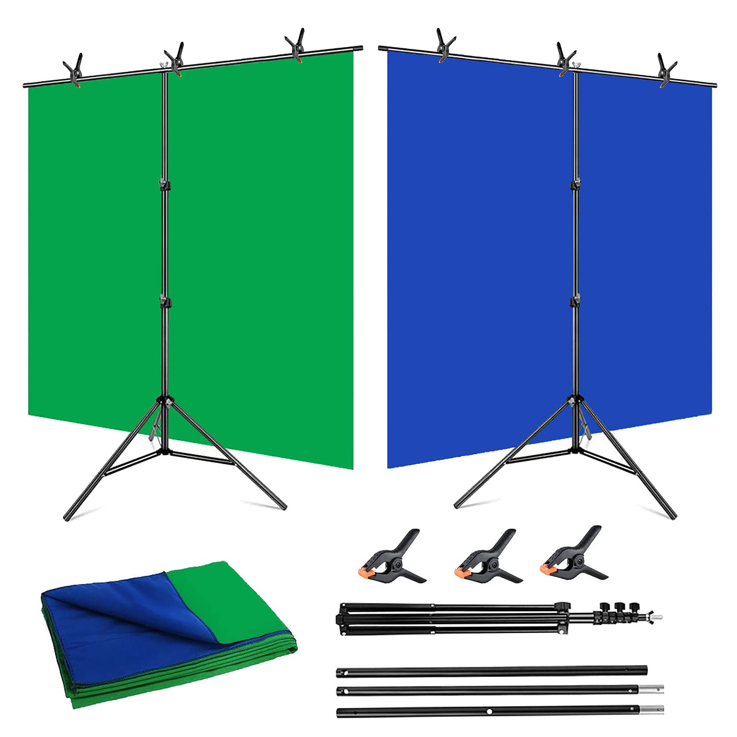 YISITONG Green Screen Backdrop with Stand - Adjustable T-Shape Stand ...