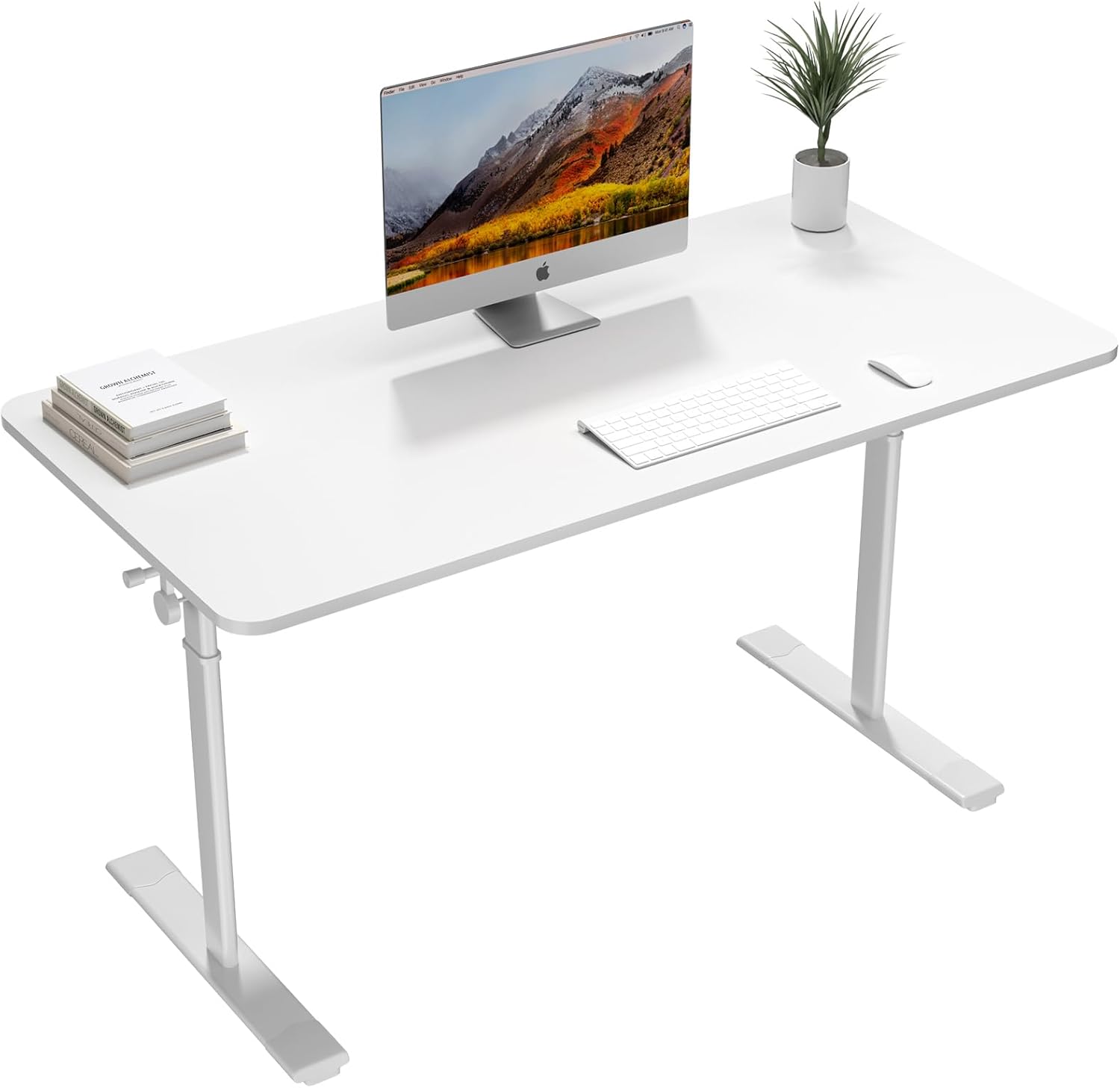Amazon.com: Zexigtau Manual Height Adjustable Standing Desk, 47.2" x 23 ...