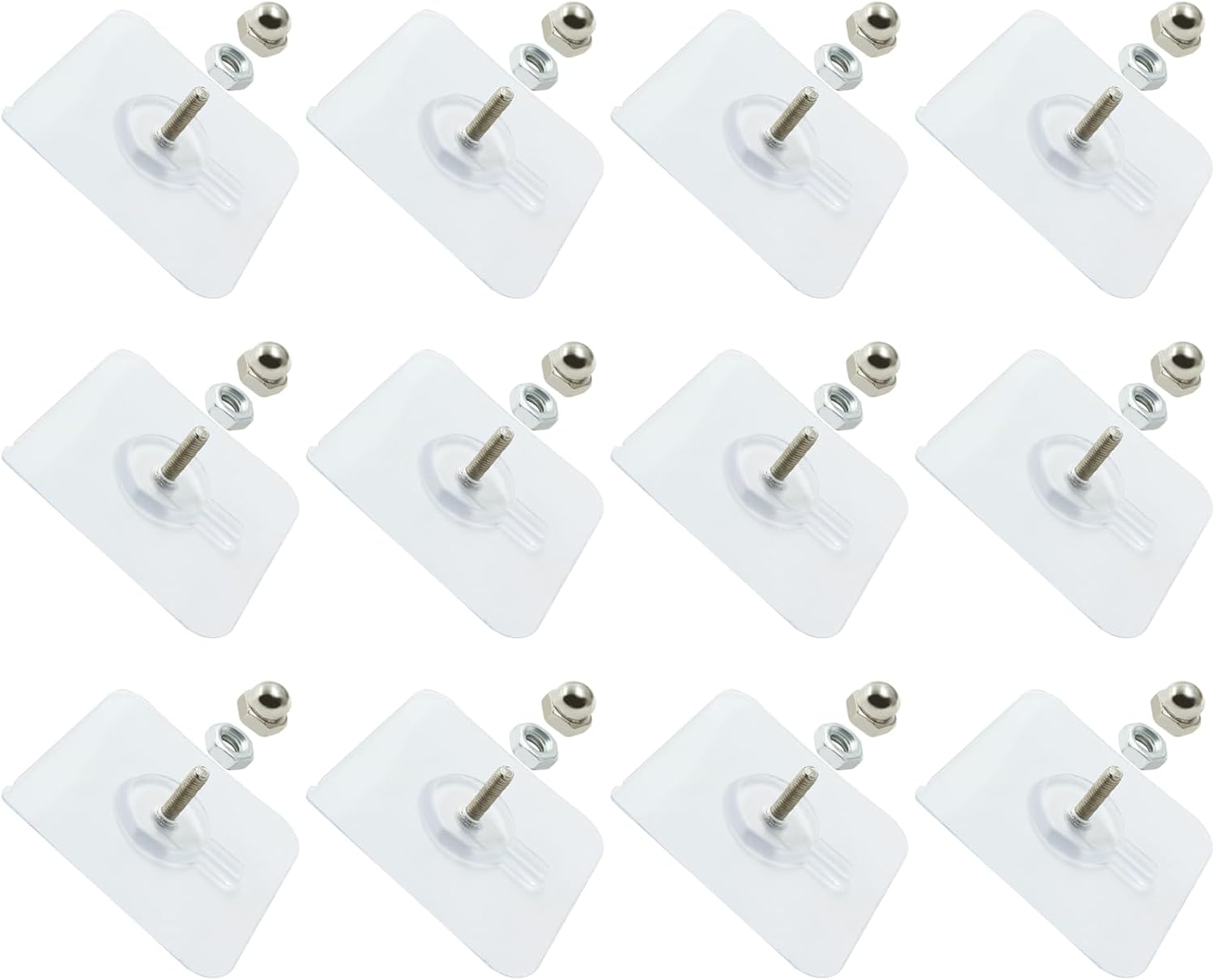 Amazon.com: Moicstiy Adhesive Hooks Screw Hanging Wall Hooks ...