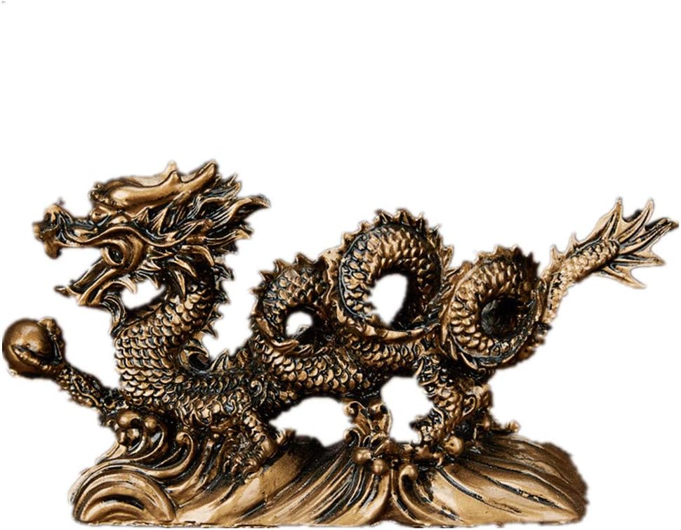Amazon.com: ZenBless Feng Shui Resin Chinese Dragon Loong Statue Symbol ...