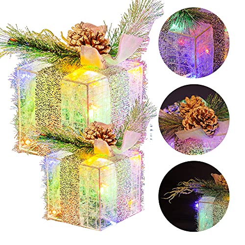 Snapklik.com : Set Of 3 Christmas Lighted Gift Boxes, Pre-lit 60 LED ...