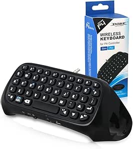 RALAN Teclado driver para PS4, mini teclado inalámbrico Bluetooth Gamepad Chatpad teclado de ...