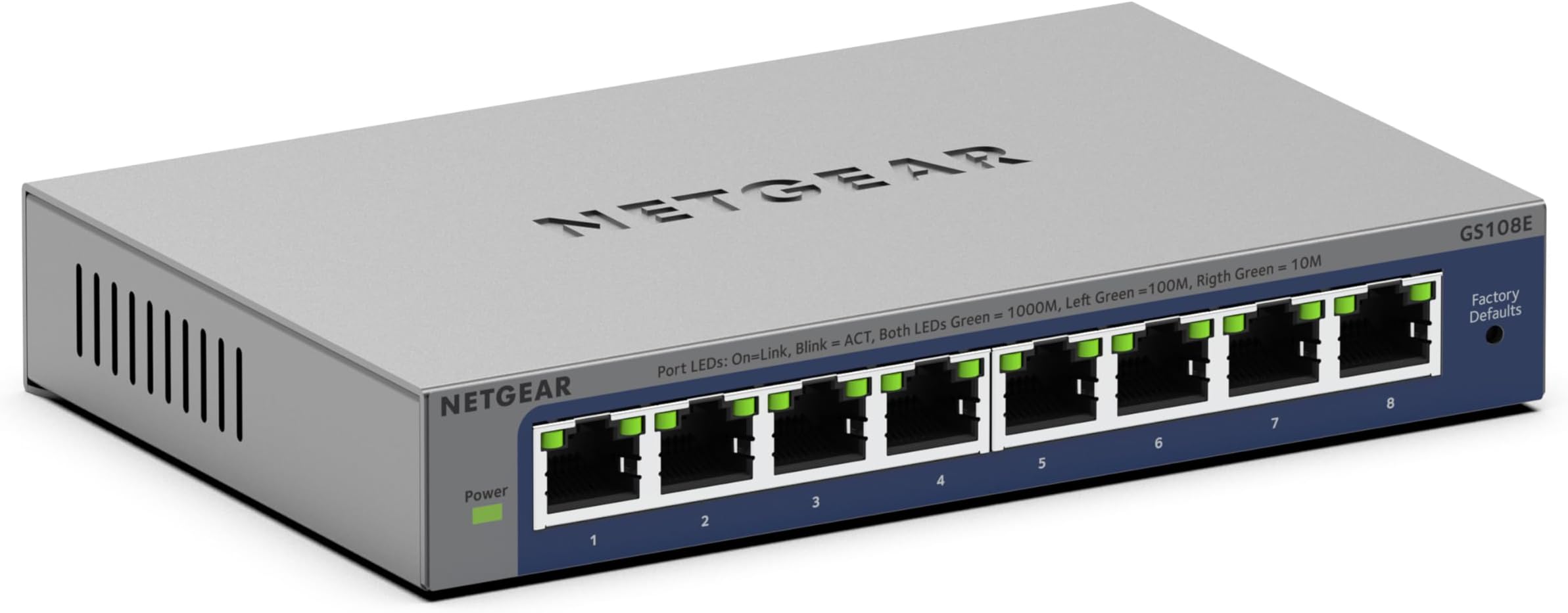 Netgear (GS108EV4) 8-Port Smart Managed Gigabit Switch (up to 2000 Mbps ...