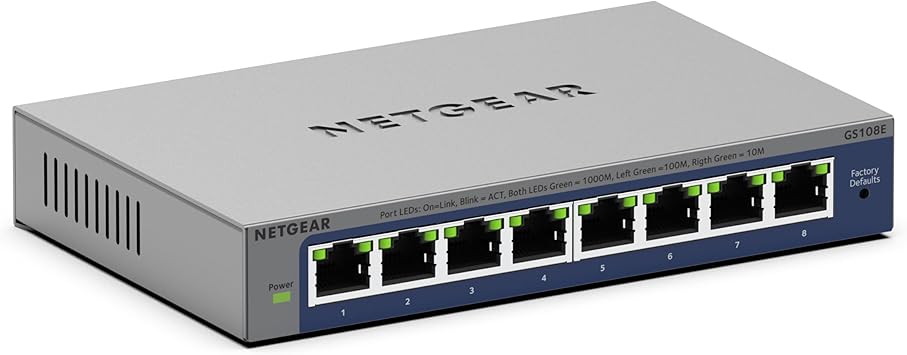 Amazon.com: NETGEAR 8-Port Gigabit Ethernet Easy Smart Managed Switch ...
