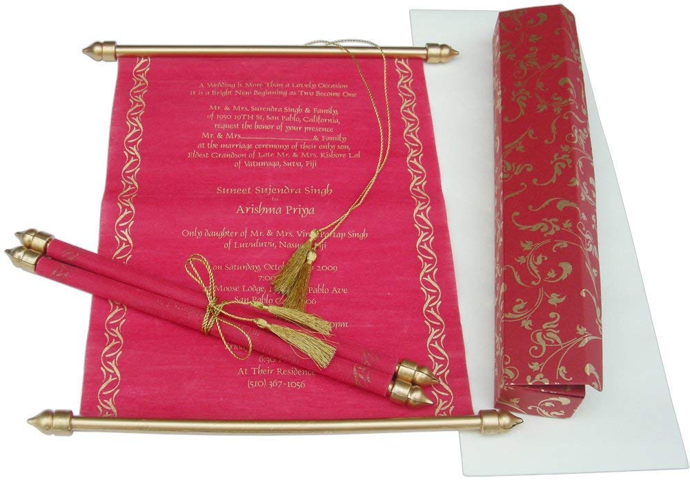 Scroll Invitations Supplies
