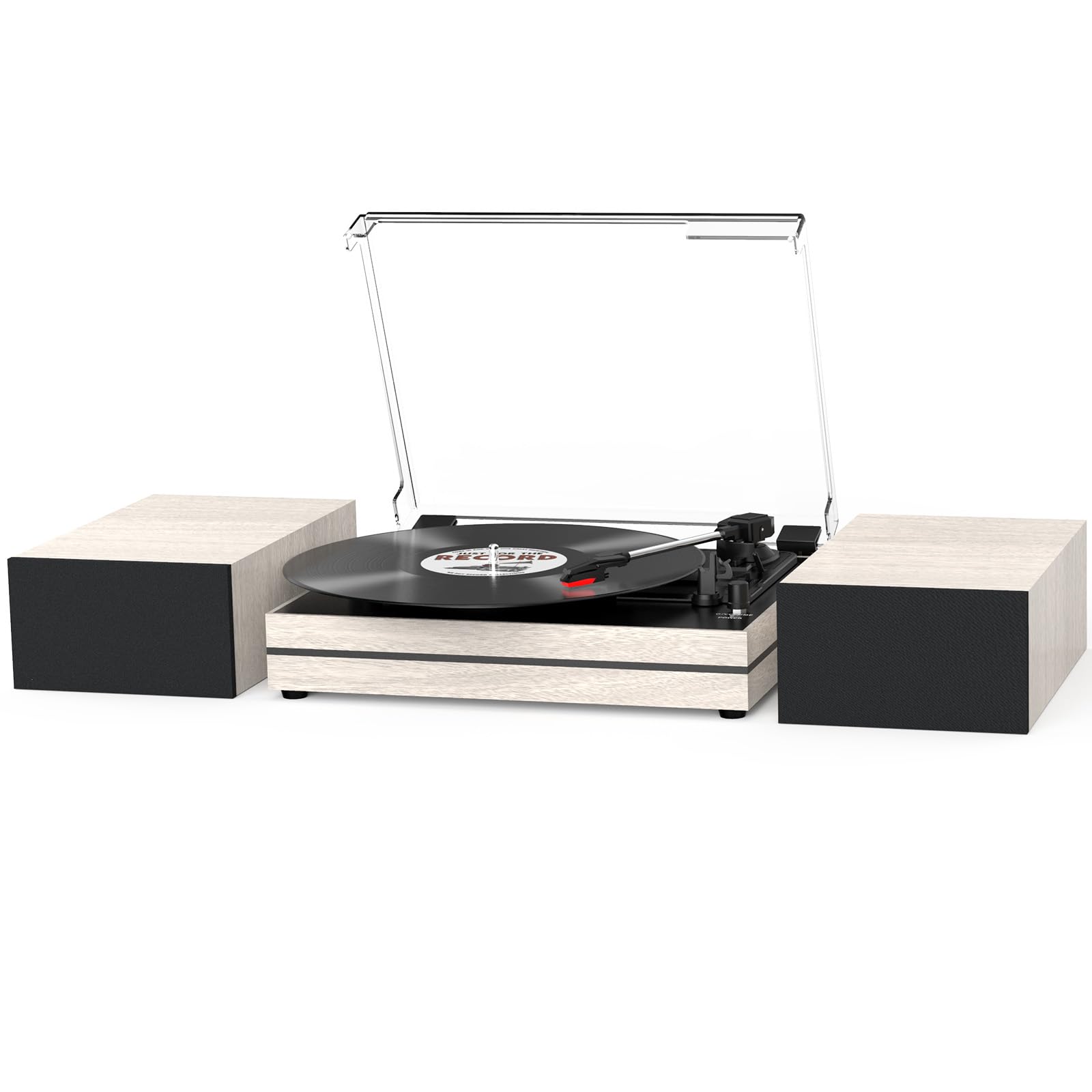 Amazon.com: Record Player for Vinyl with External Speakers, Belt-Drive ...