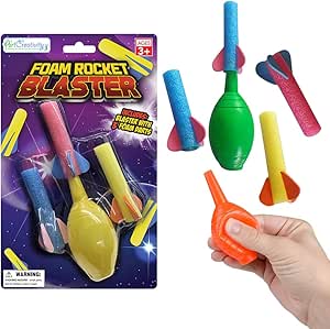 Amazon.com: ArtCreativity Foam Rocket Blasters, Set of 6, Each Set with ...