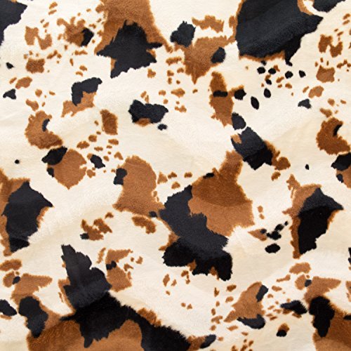 Amazon.com: Velboa Wave Print Cow Tan 60 Inch Fabric by The Yard (F.E ...