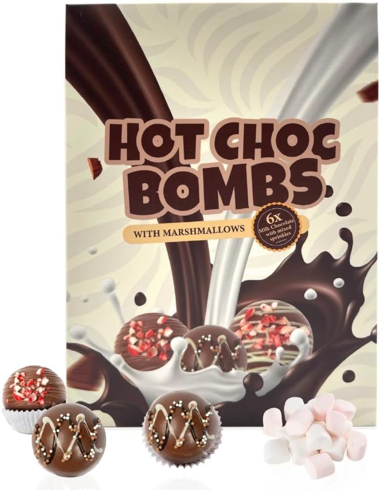 Hot Chocolate Bomb - 6 Flavoured Hot Chocolate Bombs with Marshmallow ...