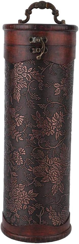 Amazon.com: Treasure Chest Wine Box, Portable Vintage Round Wood Single ...