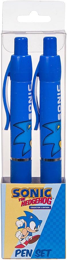 Sonic The Hedgehog Set Of 2 Pens : Amazon.co.uk: Stationery & Office ...