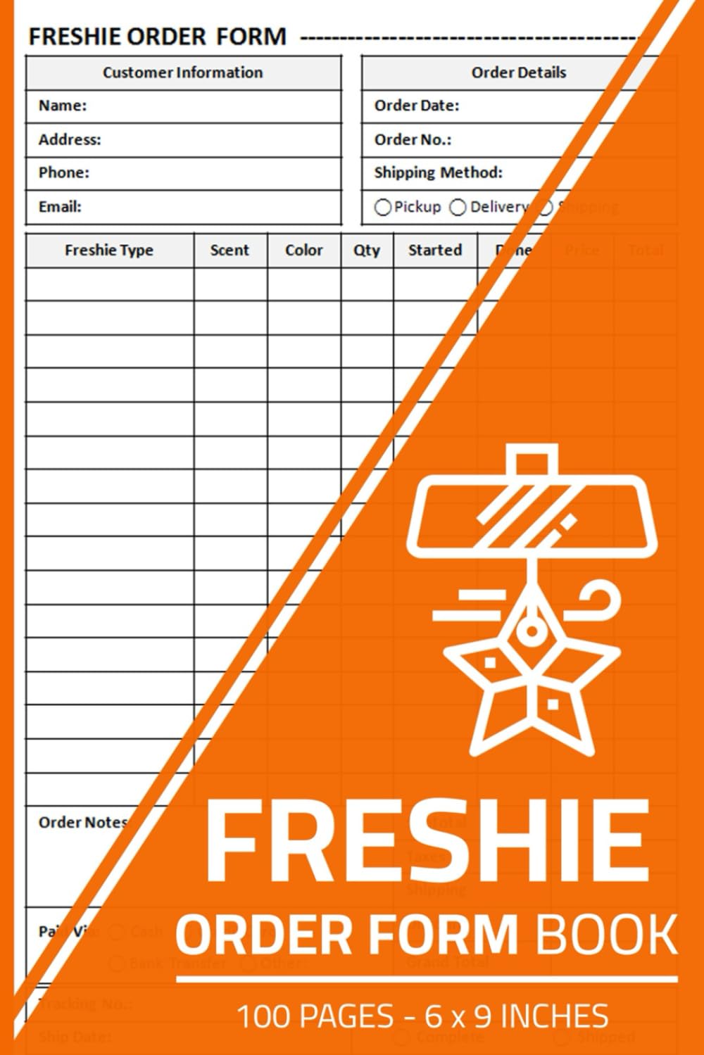 Freshie Order Form Book: Car Air Freshener Custom Order Forms | Order ...