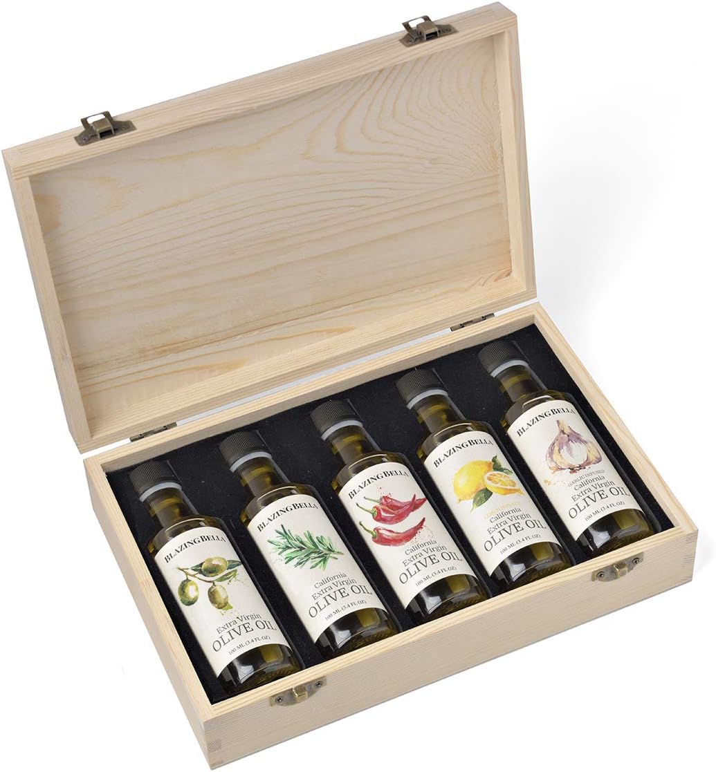 Amazon.com : Blazing Bella Olive Oil Gift Set - Five Remarkable ...