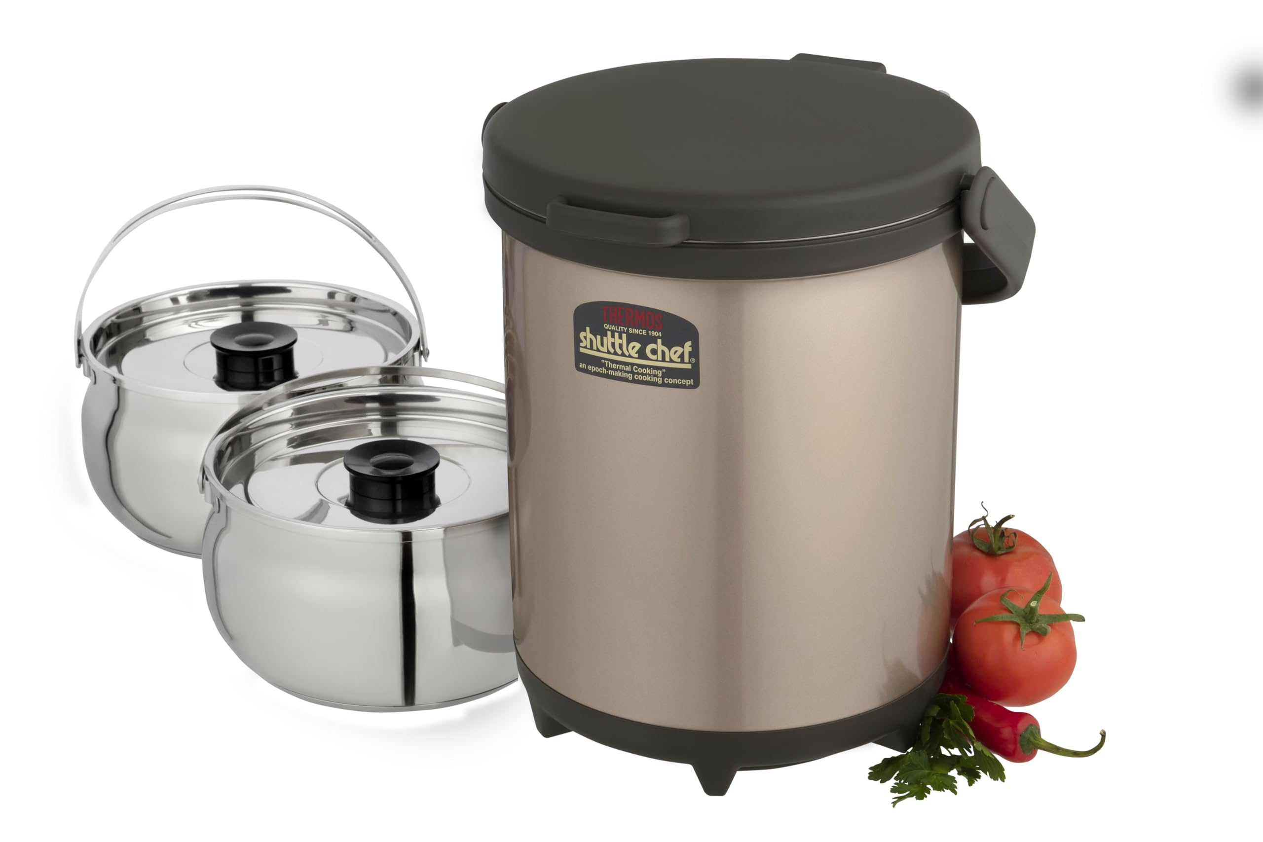 6.0L Shuttle Chef™ Vacuum Insulated Thermal Cooker - Includes: 2 x 3.0L ...