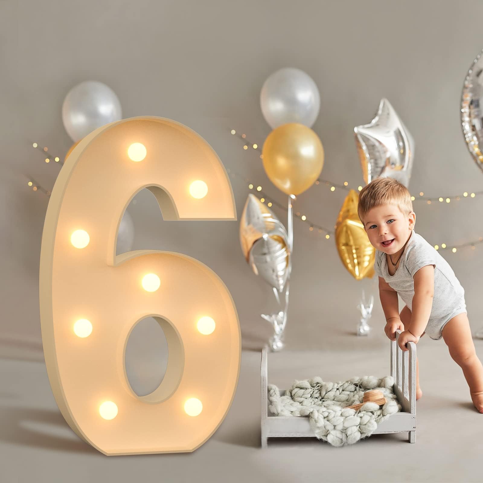 Amazon.com: imprsv Marquee Numbers, 3FT Light Up Numbers for 6th ...