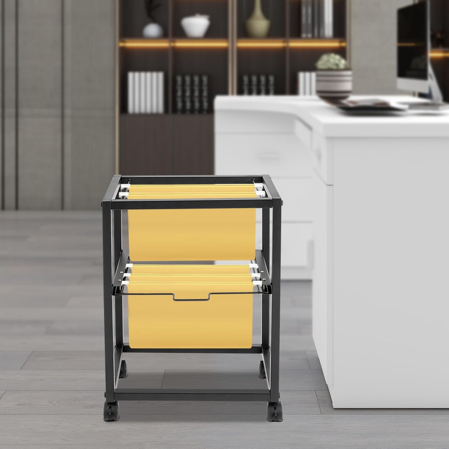 2 Tiers Metal Rolling File Carts with Lockable Sri Lanka | Ubuy