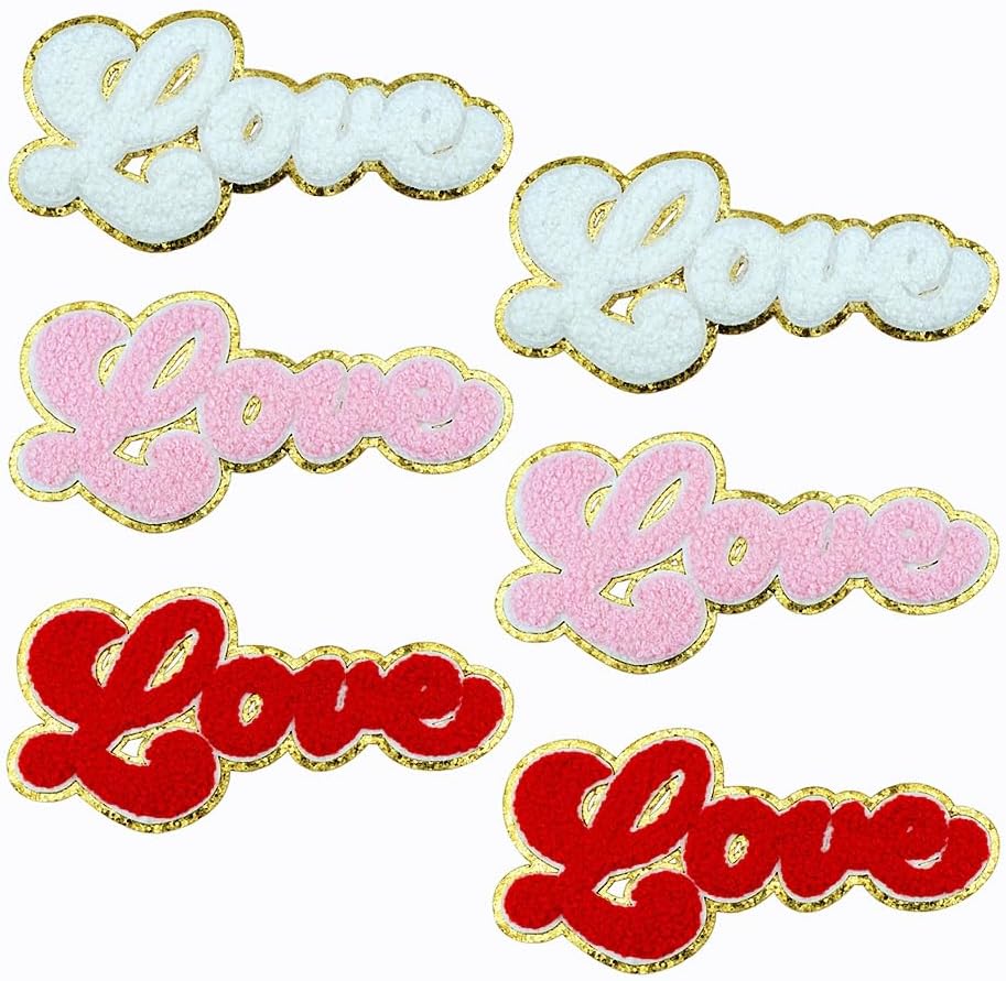 Amazon.com: SaktopDeco 6 PCS Love Patches Love Letter Iron On Patch ...