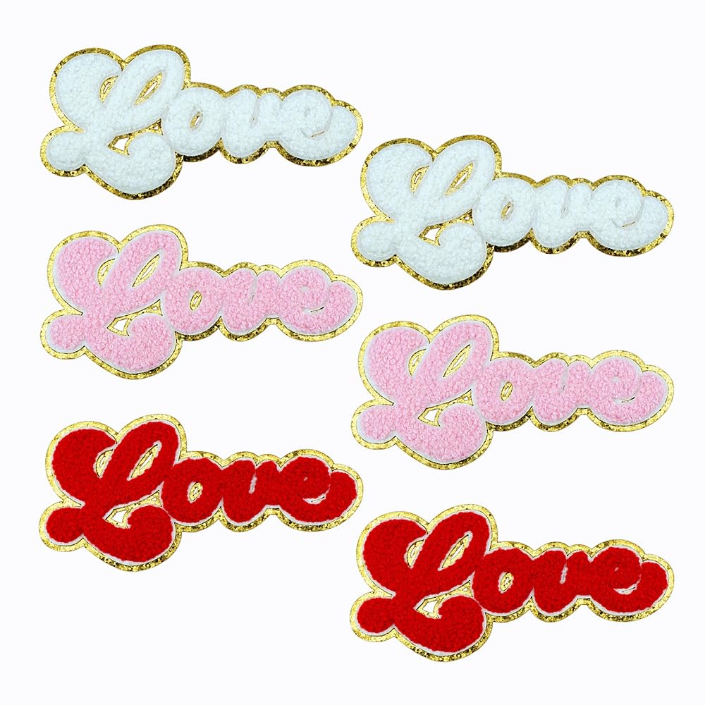 Amazon.com: SaktopDeco 6 PCS Love Patches Love Letter Iron On Patch ...