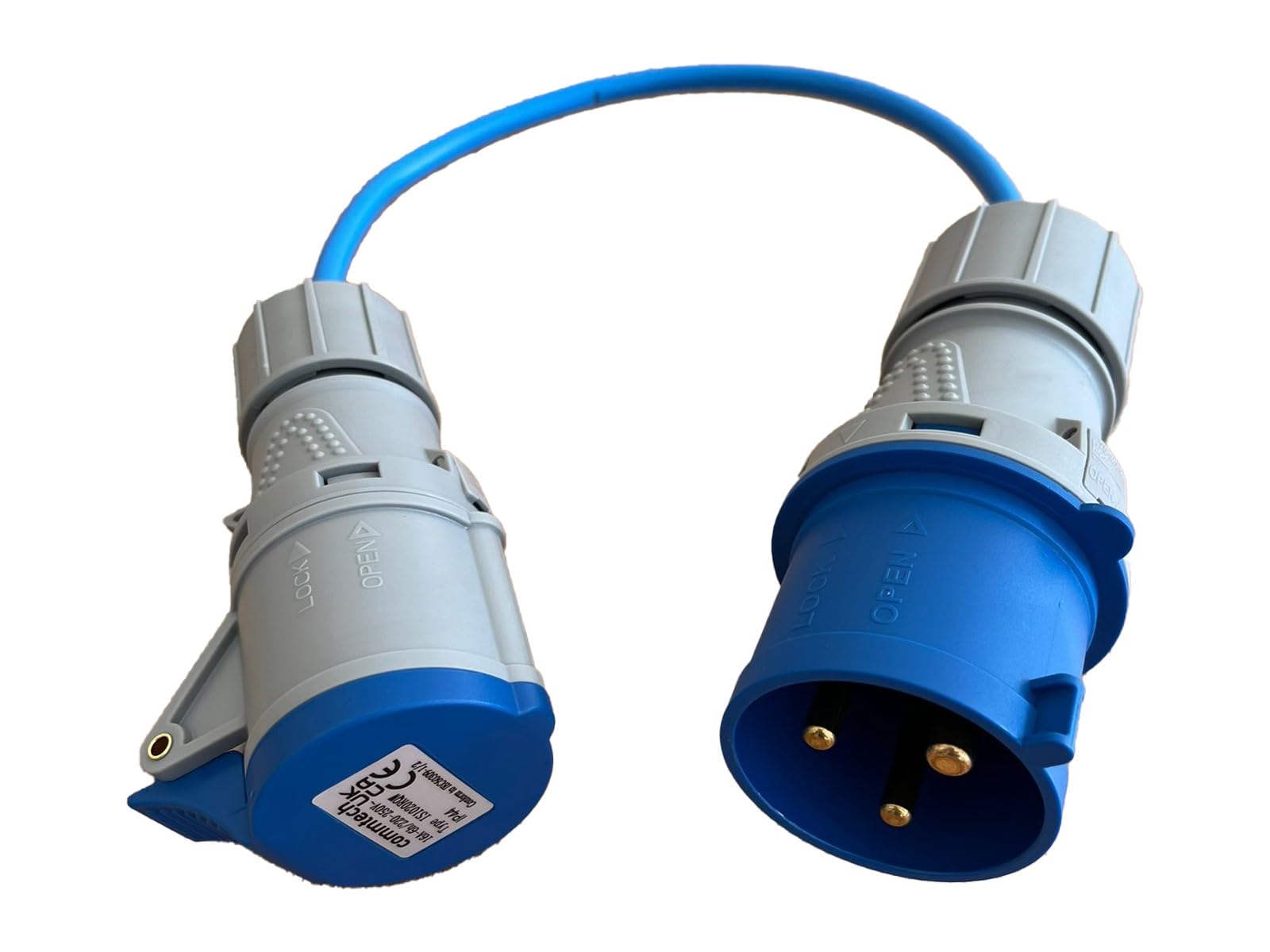 KM Electronics 32A Plug to 16A Socket Connector Adaptor Generator ...