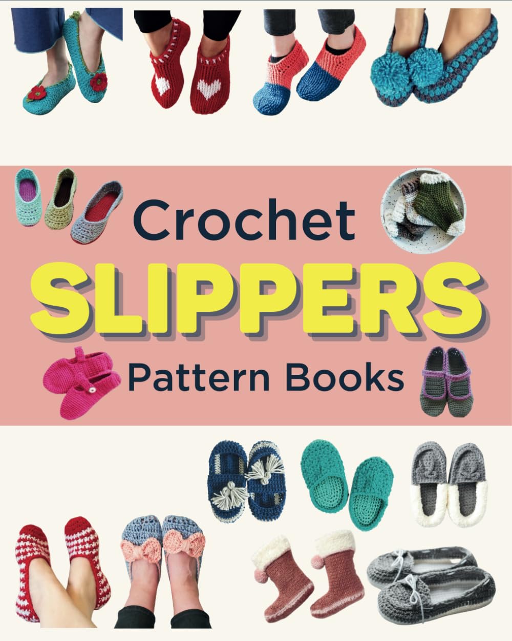 Crochet Slippers Pattern Books: 45 Cozy Designs to Warm Your Feet ...