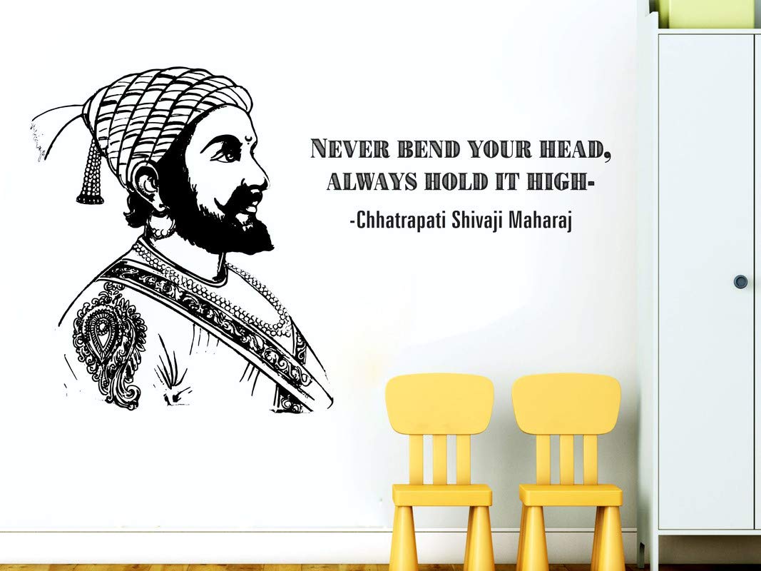 DivineDesigns™ Chatrapati Shivaji Wall Sticker | Sticker for Living ...
