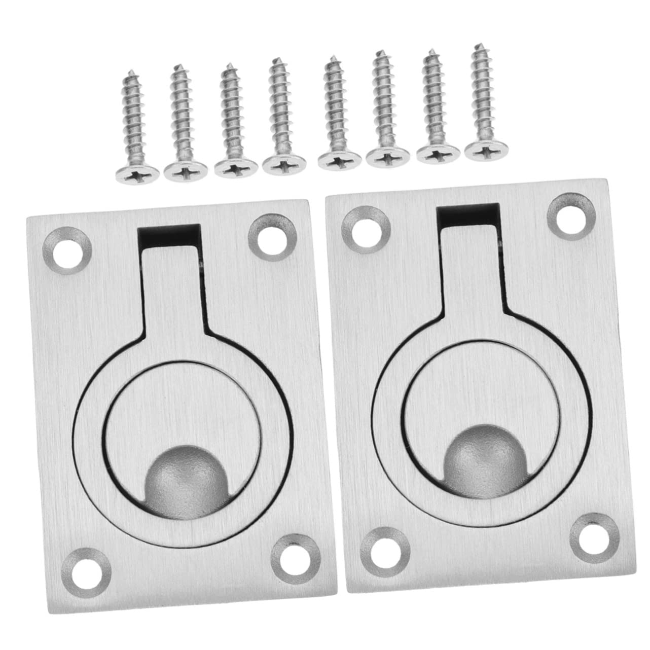 VILLFUL 2Pcs Stainless Steel Flush Pulls Latch Recessed Hatch Pulls for ...