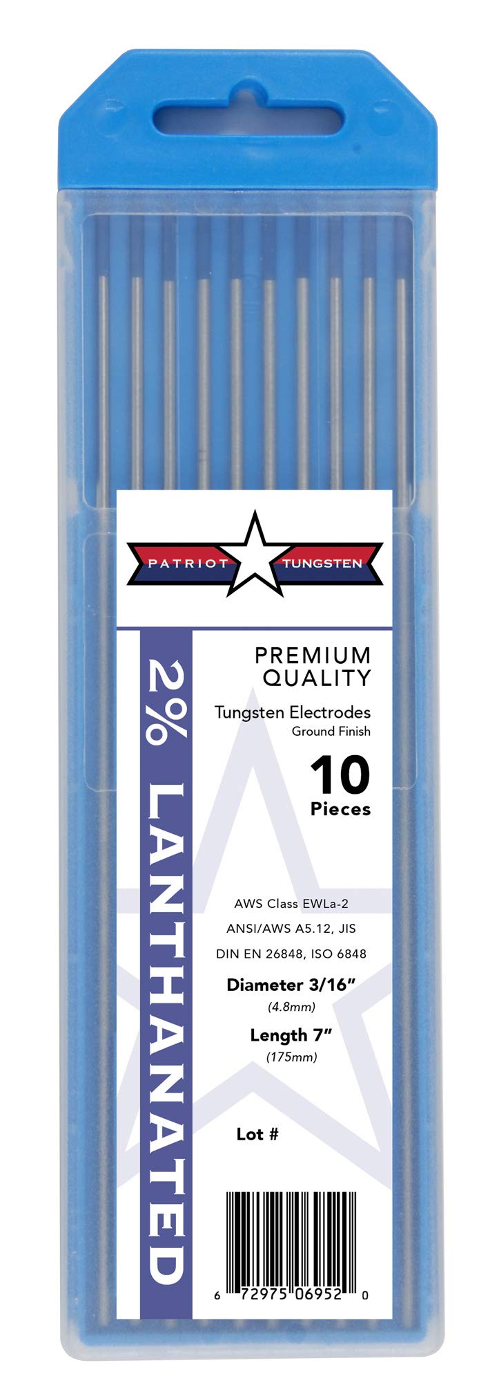 Snapklik.com : 2% Lanthanated TIG Welding Tungsten Electrodes 3/16” X 7 ...