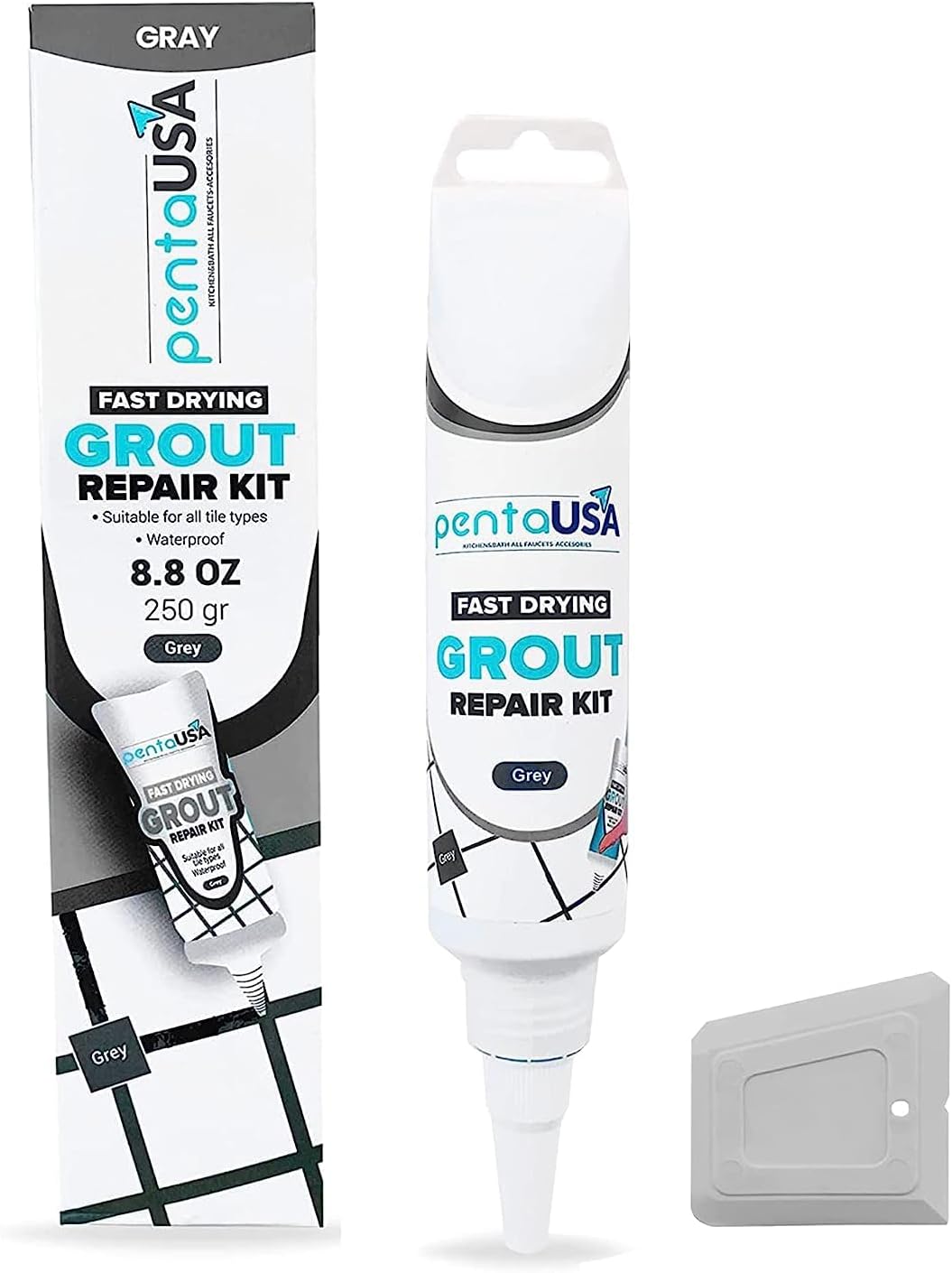 Grout Pen For restoring tile grout. Dark Grey 5mm wide nib : Amazon.co ...