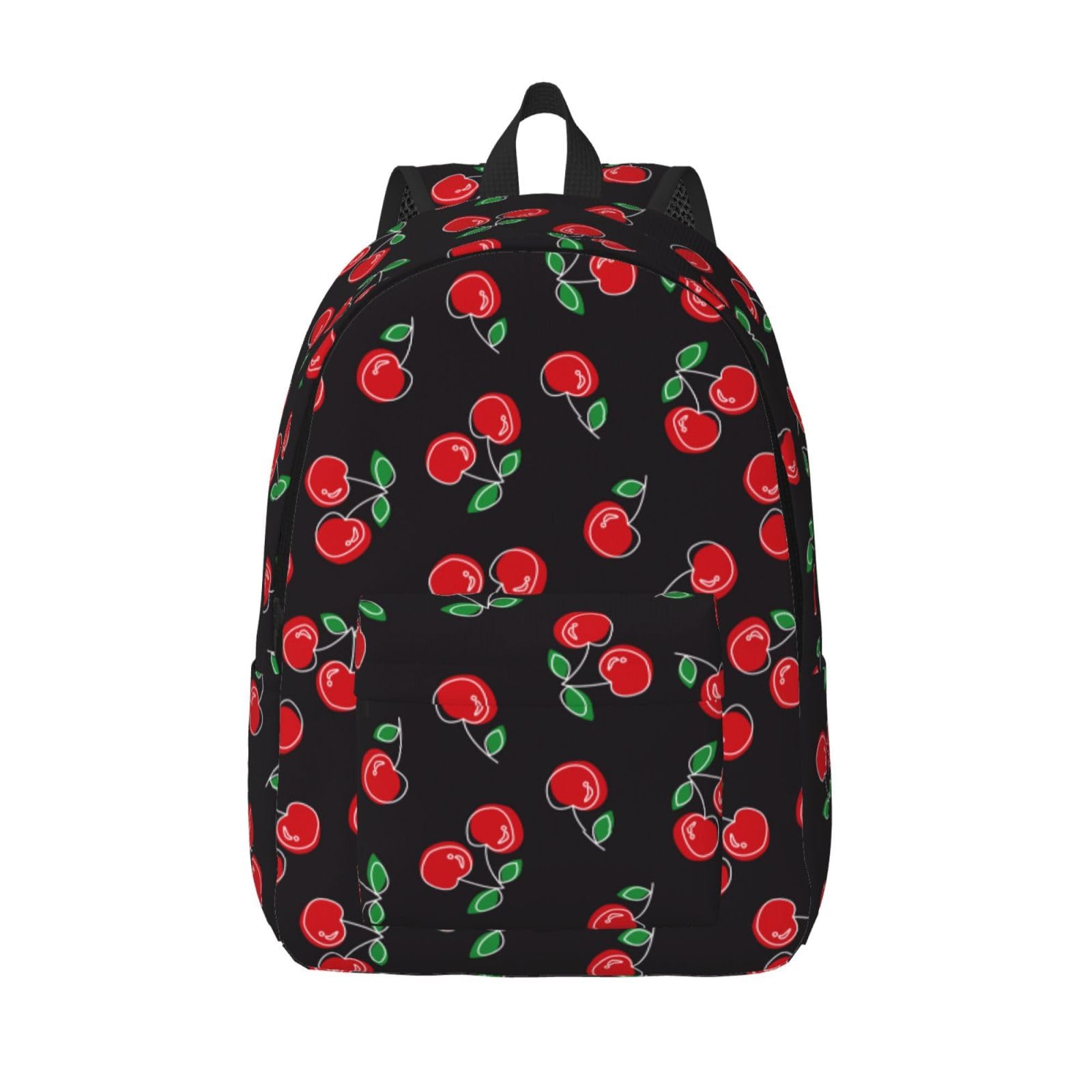 Amazon.com | GVGOAGL Red Cherry Black Backpack for Girls Boys Women ...