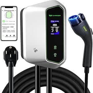 Amazon.com: ROCGO Level 2 EV Charger 48 Amp ev Chargers for Home Level 2 NEMA 14-50 Plug,Use ...