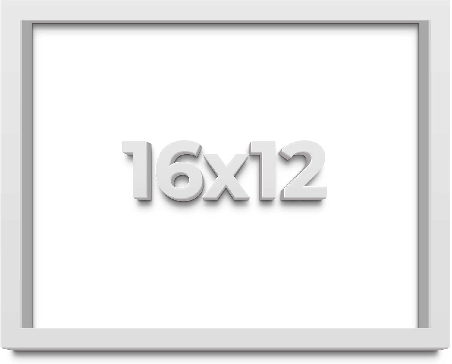 Amazon.com - 16x12 White Shadowbox Frame - Shadow Box Frame Interior ...