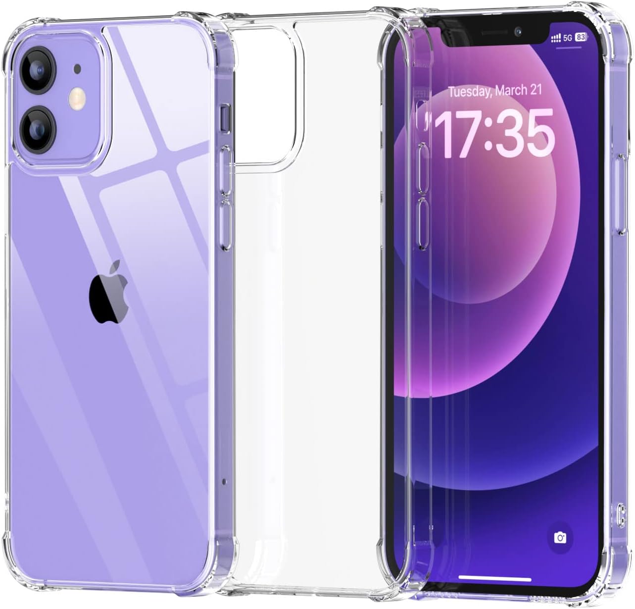 Amazon.co.jp: 【超・耐衝撃/全面保護 9H強化ガラス製】【 iPhone 12 / 12 pro 用 ケース 黄変防止 】iPhone12 / 12 Pro ケース スマホケース ...