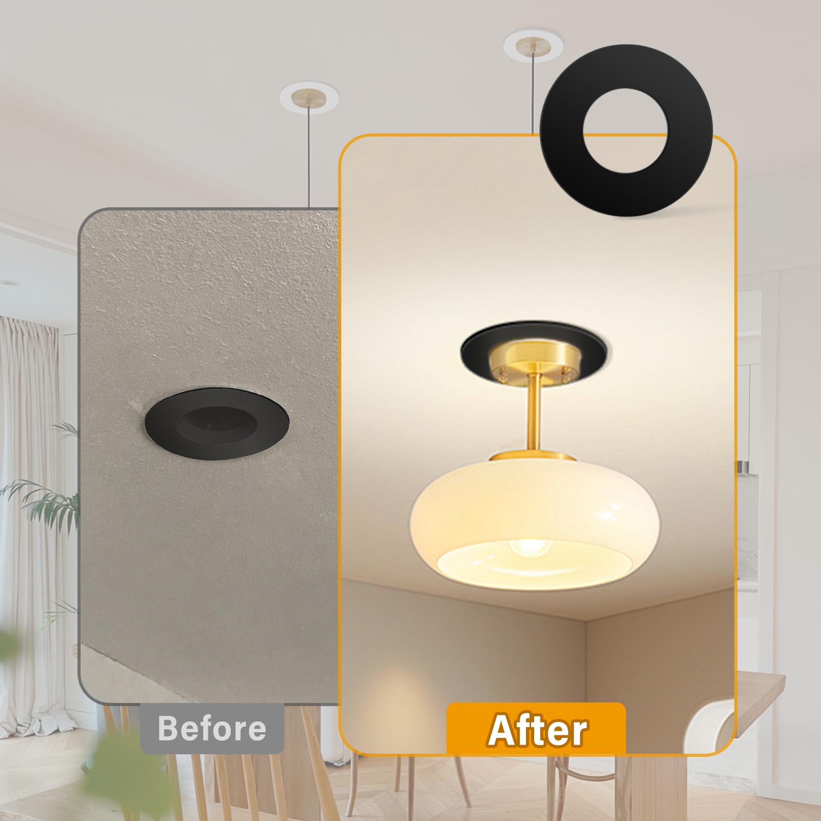 Snapklik.com : Zixixvan R56 Recessed Can Light Converter Kit, 5 To 6 ...