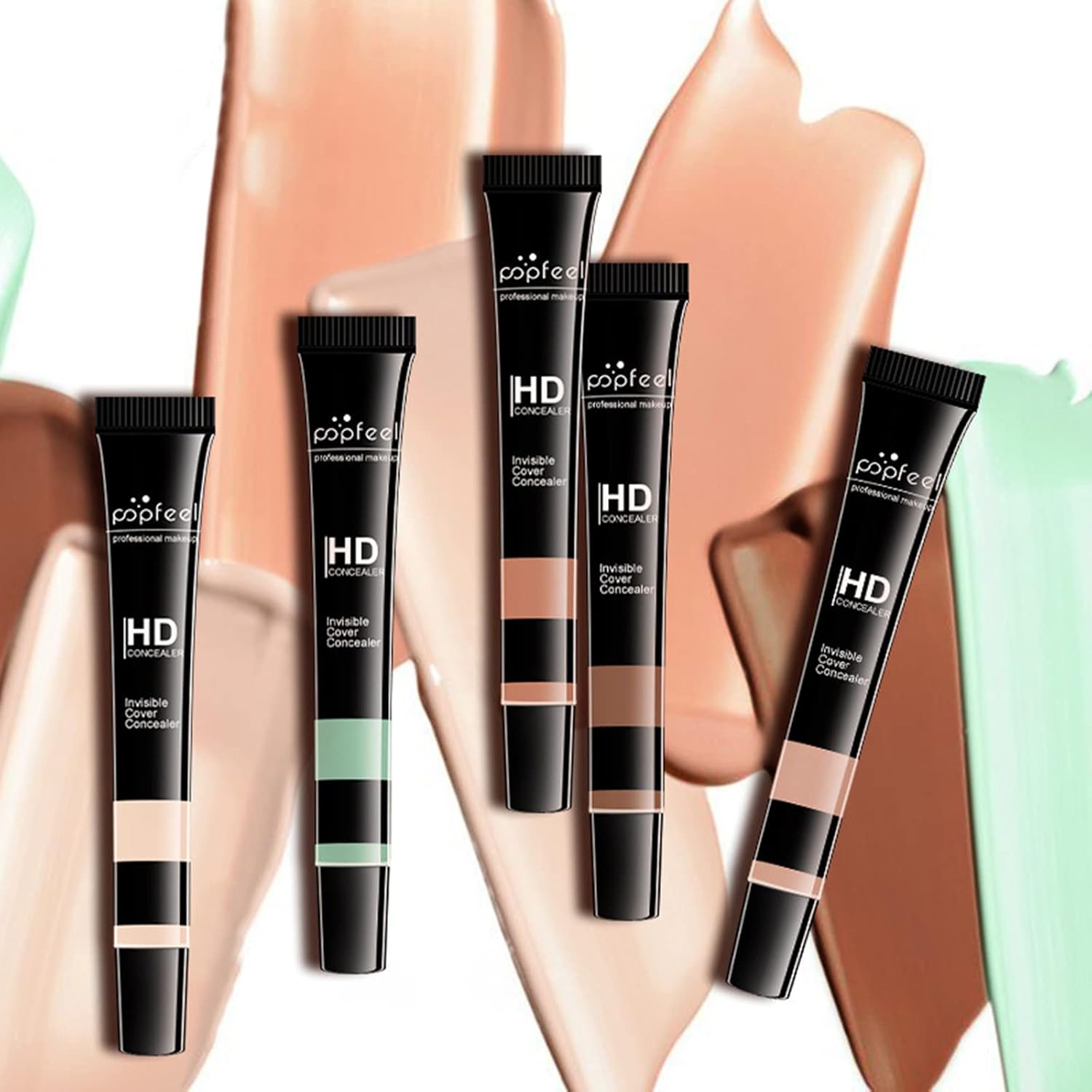 RoseFlower 5 colors Pro Concealer HD High Definition Concealer ...